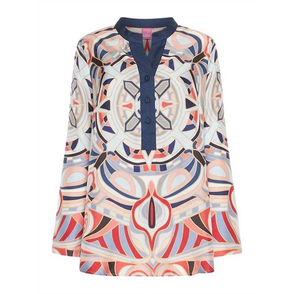 FRANCO FERRARI | Tops | New Franco Ferrari Mandala Printed Tunic Top In ...